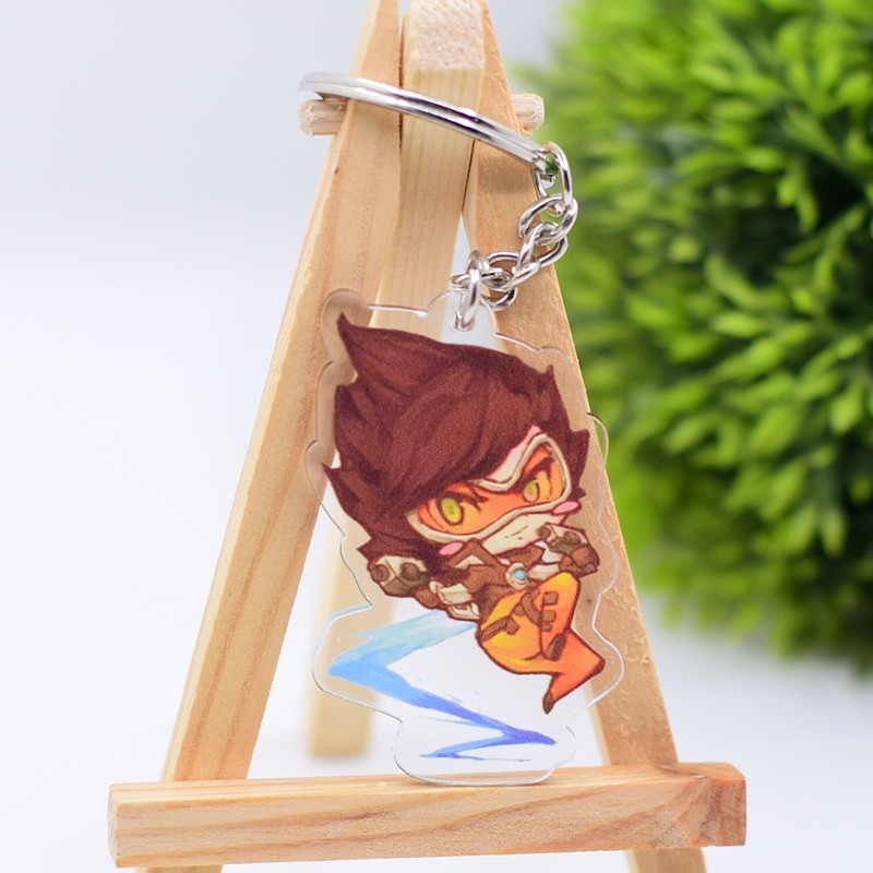 พวงกุญแจอะคริลิค จี้การ์ตูนอนิเมะ Overwatch Genji Cole Cassidy Shimada ...