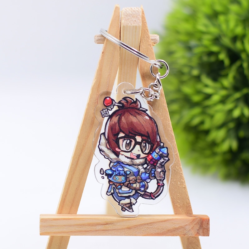 พวงกุญแจอะคริลิค จี้การ์ตูนอนิเมะ Overwatch Genji Cole Cassidy Shimada ...