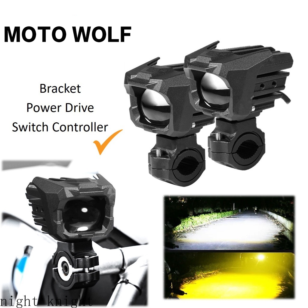 Motowolf ไฟสปอตไลท์ LED พรีเมี่ยม สําหรับติดด้านหน้ารถมอเตอร์ไซค์ ...
