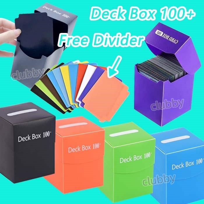 Deck Box 100+ พลาสติก กล่องใส่การ์ด Pokemon Yugioh Vanguard กล่องเก็บ ...