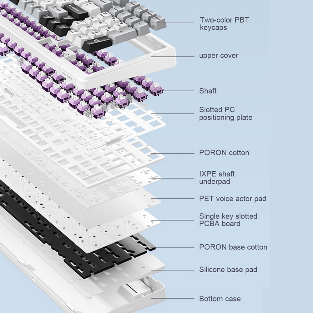 Aula F99 คีย์บอร์ด 99 คีย์ เชื่อมต่อปะเก็น 8000mAh รองรับการปรับแต่ง ...