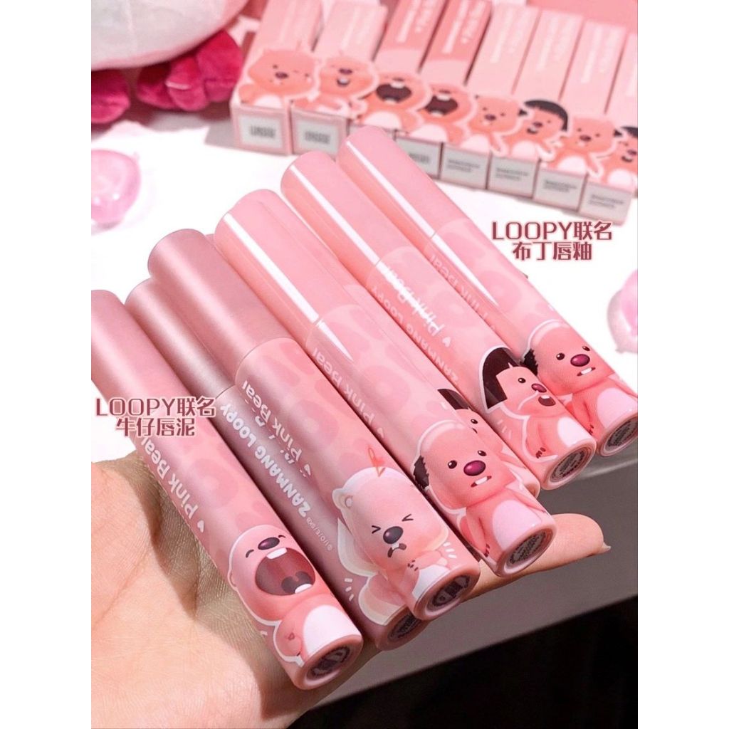 Pink Bear × ZANMANG LOOPY ลิปกลอส ให้ความชุ่มชื้น | Shopee Thailand