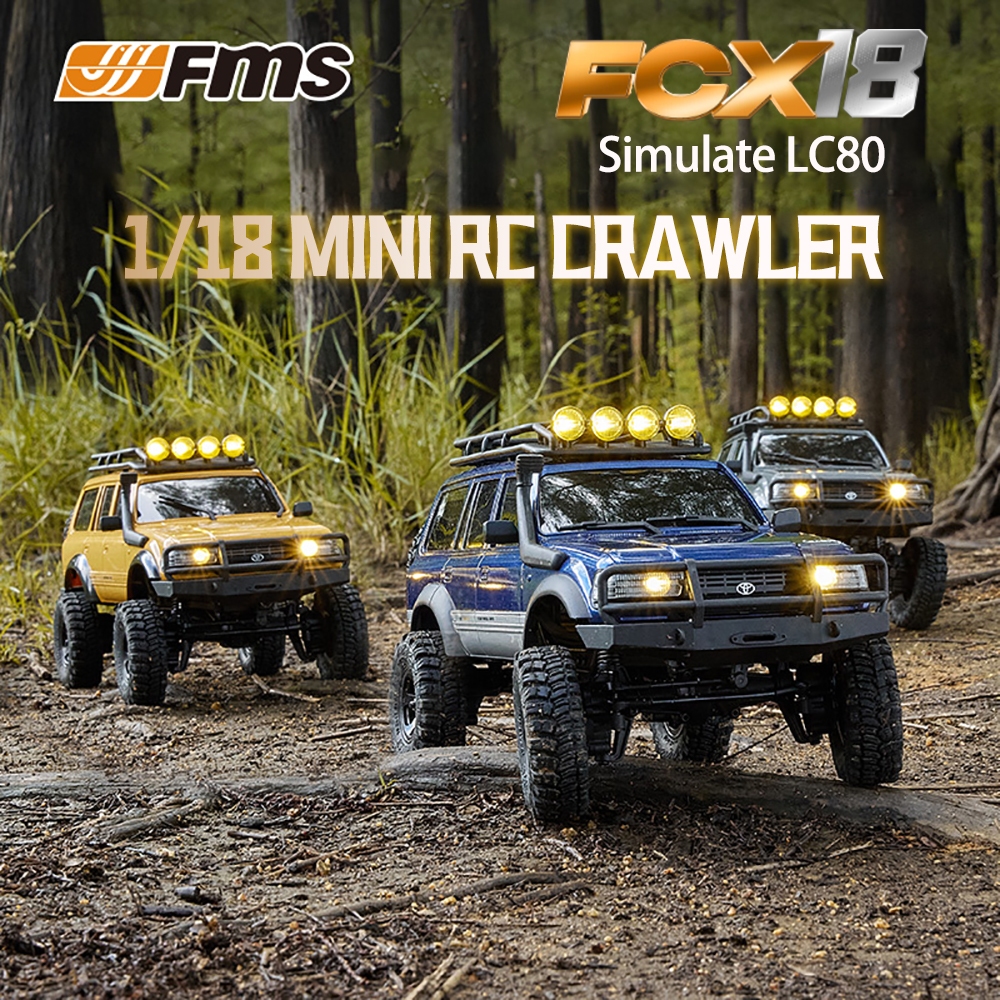 ใหม่ FMS FCX18 LC80 RTR 2.4GHz 4WD 1/18 โมเดลรถไต่หินบังคับวิทยุไฟฟ้า ...
