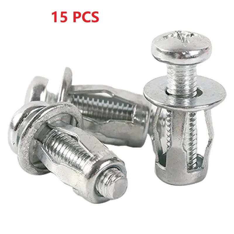 15pcs M4 M5 M6 M8 ประเภทโคมไฟ Rivet Nut Wall Plug Fixing สกรูขยาย ...