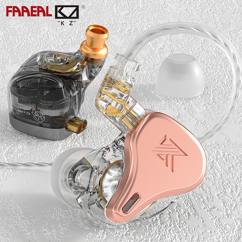 FAAEAL KZ DQ6S หูฟังชนิดใส่ในหู Strong Bass โลหะที่ถอดออกได้ชุดหูฟังแบบมีสาย HiFi เพลง Noice ...