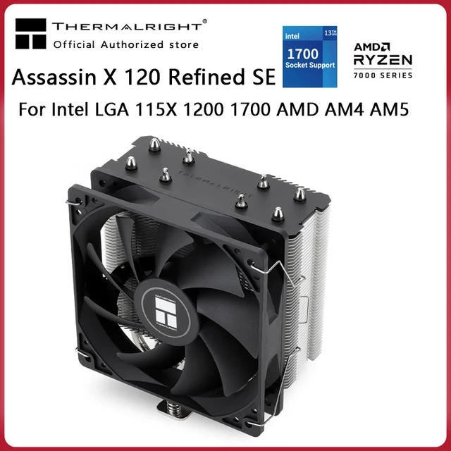 Thermalright AX120 R SE PLUS 4 ท่อความร้อน CPU คูลเลอร์ พร้อม 4pin PWM 120 มม. CPU คูลลิ่ง ...