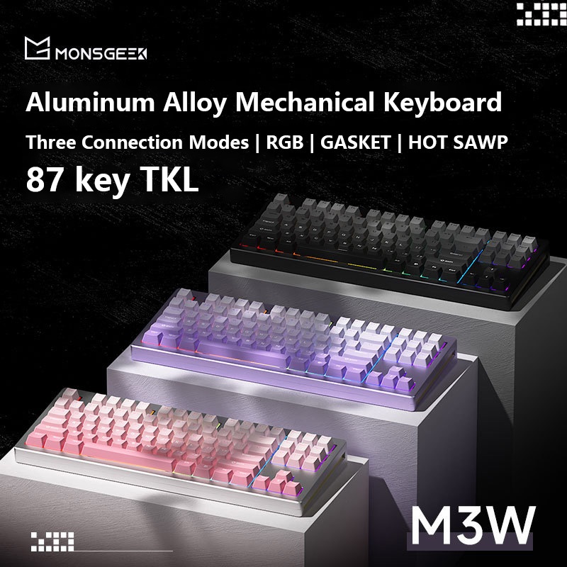 -LW- Monsgeek TKL 80% M3W แป้นพิมพ์อลูมิเนียมไร้สาย | Shopee Thailand