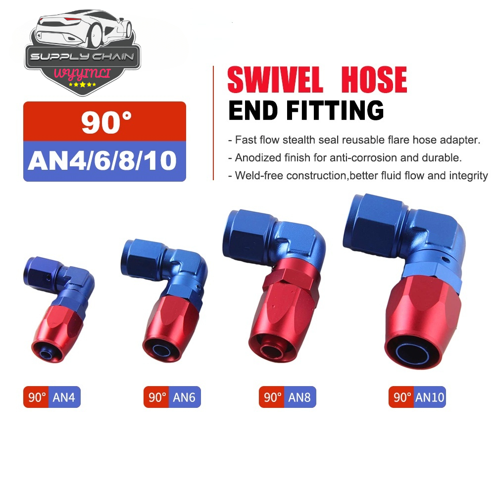 อะแดปเตอร์ข้อต่อท่อน้ํามันเชื้อเพลิง อลูมิเนียม 90 องศา AN4 AN6 AN8 AN10 AN12 AN16 | Shopee Thailand