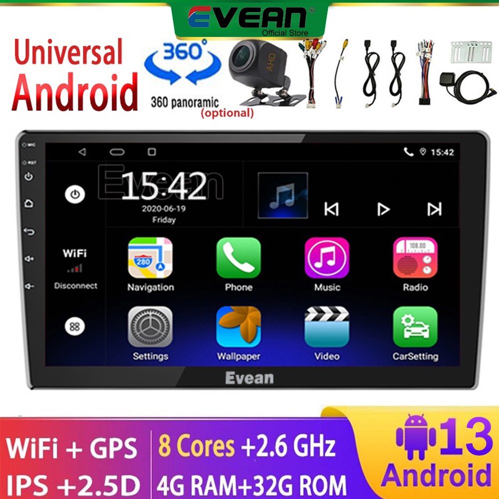 ใหม่ [4G+32G 8 Core ] เครื่องเล่นมัลติมีเดีย MP5 บลูทูธ 9 นิ้ว 10 นิ้ว Android 13.0 รองรับกล้อง ...