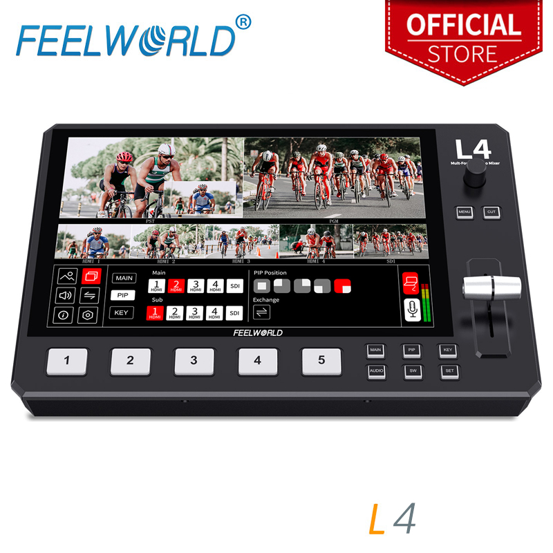 Feelworld L4 สวิตช์กล้องวิดีโอ หน้าจอสัมผัส 10.1 นิ้ว USB3.0 | Shopee ...