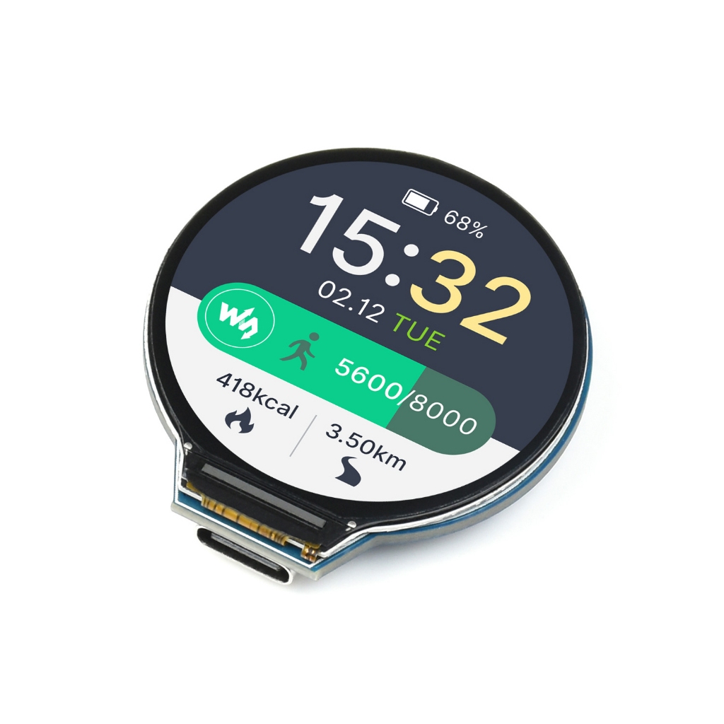 1.28inch USB-C Round LCD Display Screen Accelerometer Gyroscope Sensor ...
