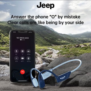 Jeep JPS-EC006 หูฟังบลูทูธ 5.3 IPX5กันน้ํา แบตเตอรี่ยาวนาน หูฟังไร้สาย พร้อมไมโครโฟน ระบบ Bone ...