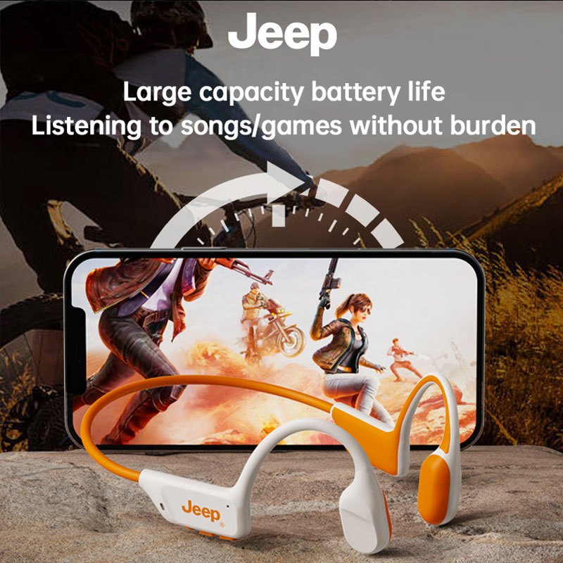 Jeep JPS-EC006 หูฟังบลูทูธ 5.3 IPX5กันน้ํา แบตเตอรี่ยาวนาน หูฟังไร้สาย พร้อมไมโครโฟน ระบบ Bone ...