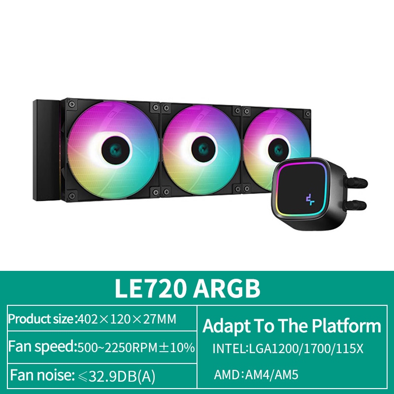 Deepcool LE520 LE720 ARGB เมนบอร์ดระบายความร้อน CPU AIO เสียงเงียบ 240 ...