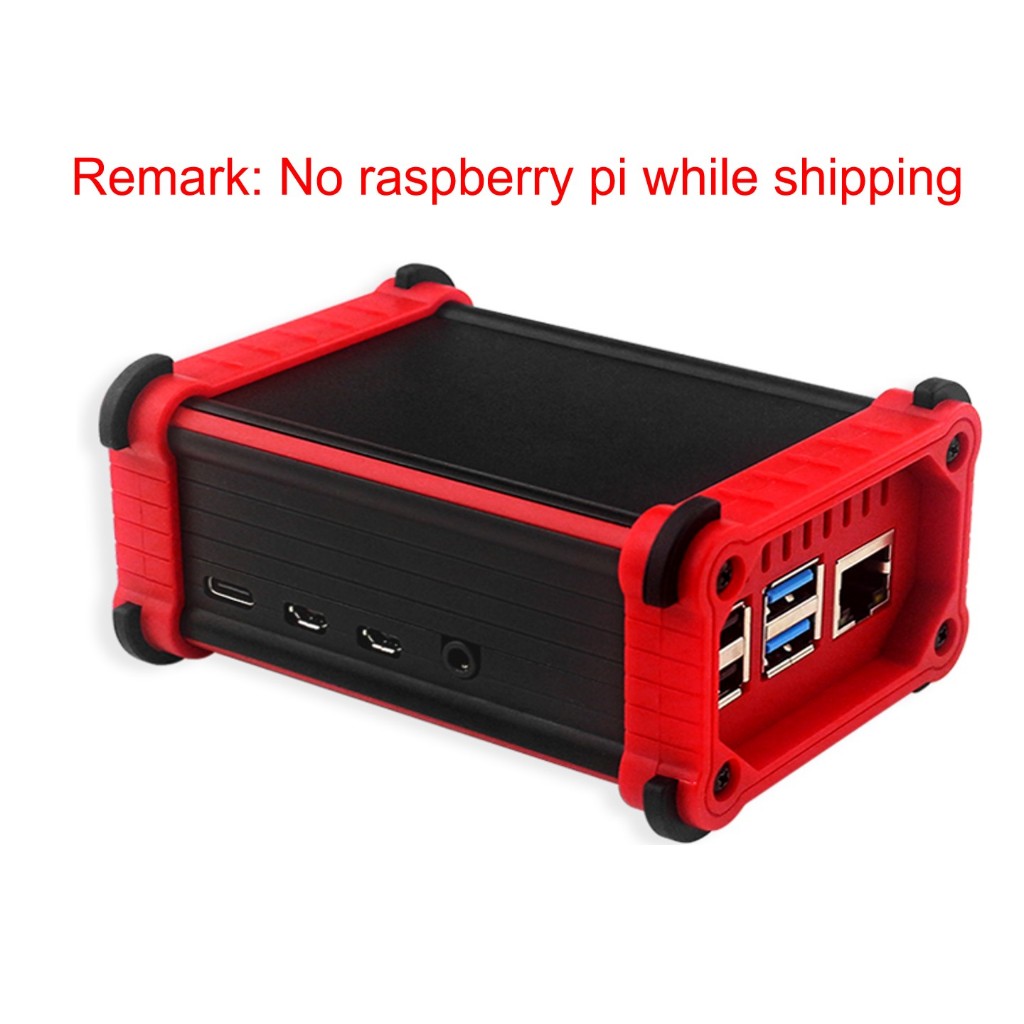 เคสอลูมิเนียมอัลลอยด์ พร้อมพัดลมระบายความร้อน กันกระแทก สําหรับ Raspberry Pie รุ่น 4 | Shopee ...