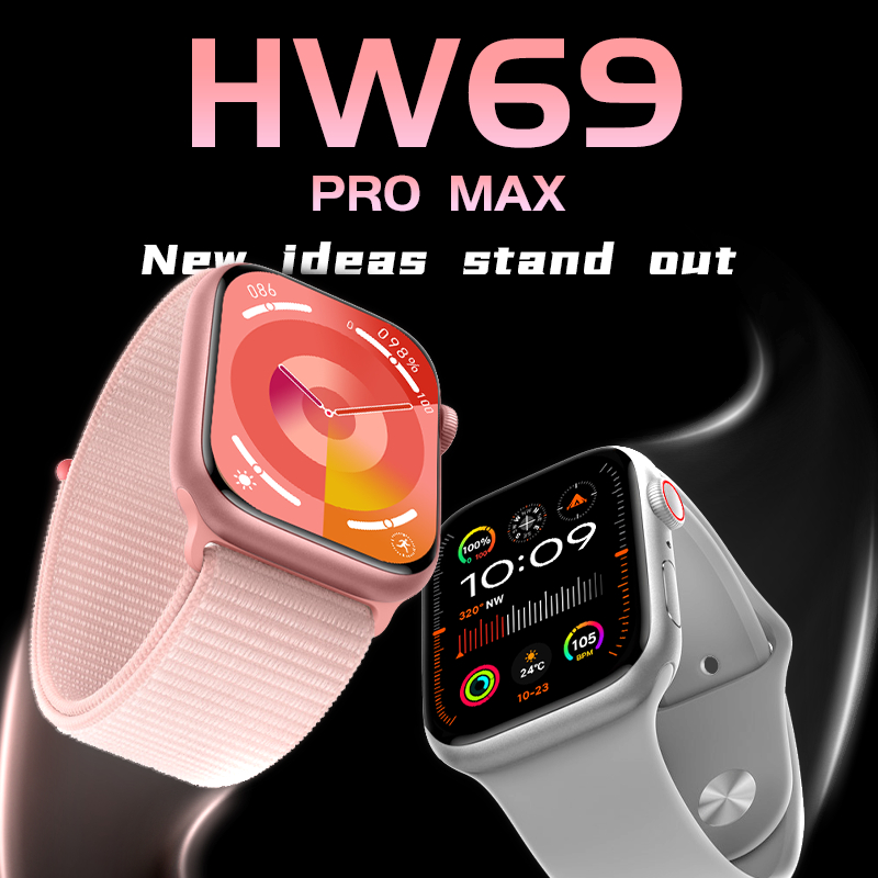 HW69 PRO MAX 2023 Smartwatch AMOLED สมาร์ทวอทช์ S9 หน้าจอแอมโมเลด วัด ...