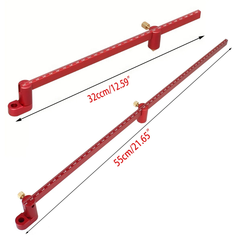 32cm/55cm Woodworking Scribing Gauge Center Finder Ruler Lengthening ...