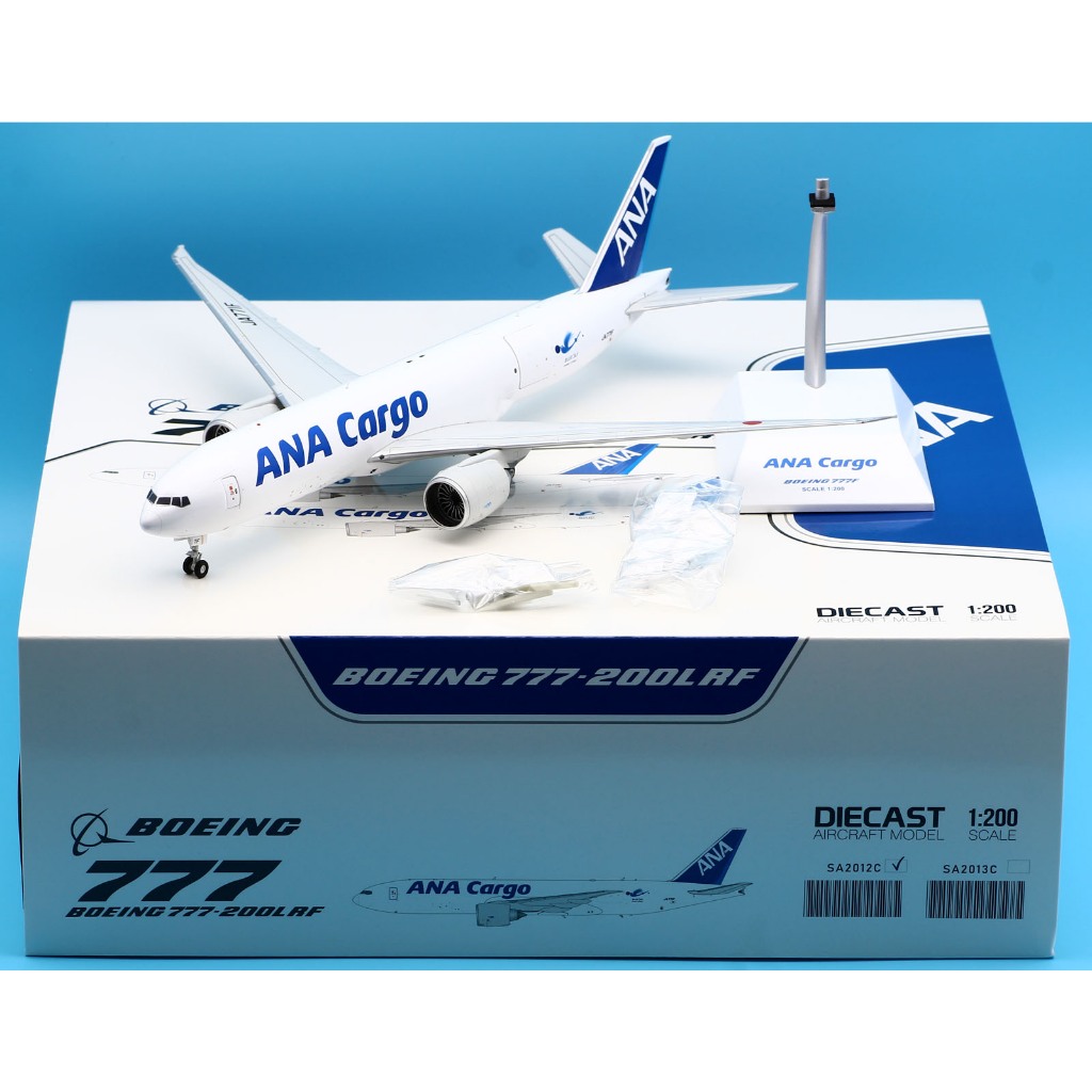 Sa2012c โมเดลเครื่องบิน JC Wings 1:200 All Nippon Airways ANA Cargo "ประตูเปิด" B777-200LRF Reg ...