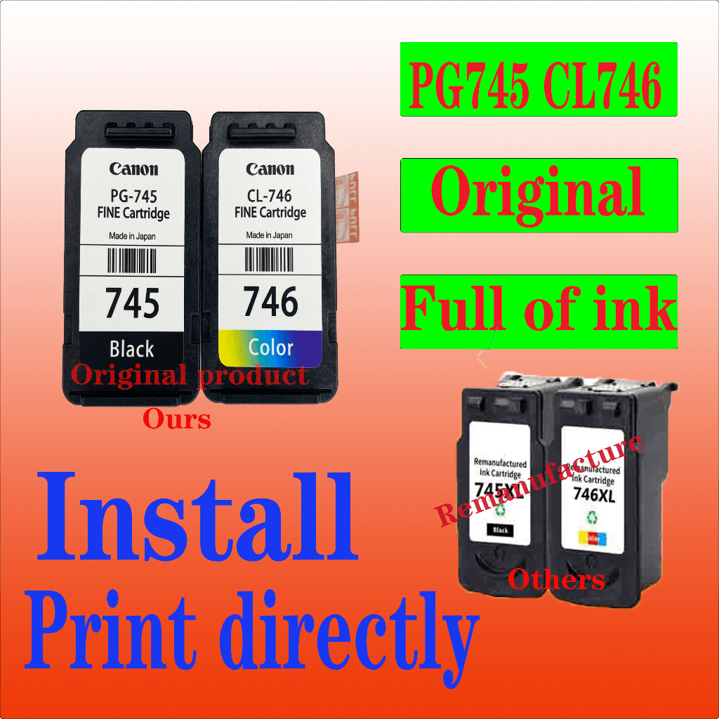 PG 745 CL 746 745 746 สําหรับ Canon PIXMA MX497 IP2870 IP2870S TS207 ...