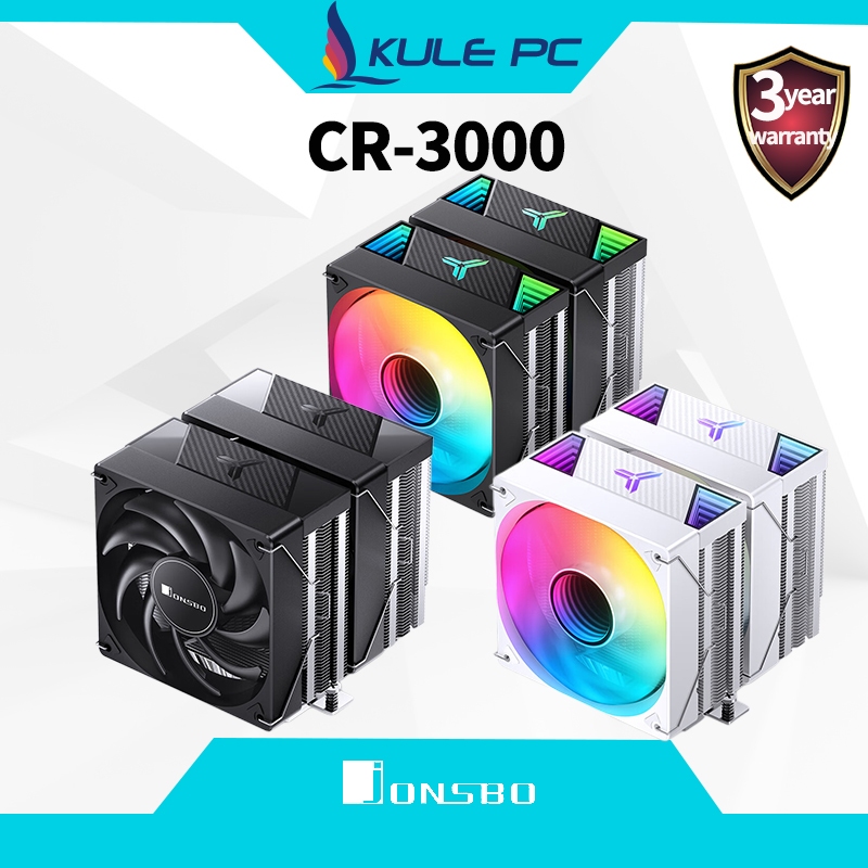 Jonsbo CR3000 ARGB ท่อระบายความร้อน CPU 7 ท่อ สีขาว สีดํา สําหรับ Intel LGA1155 LGA1700 LGA2011 ...