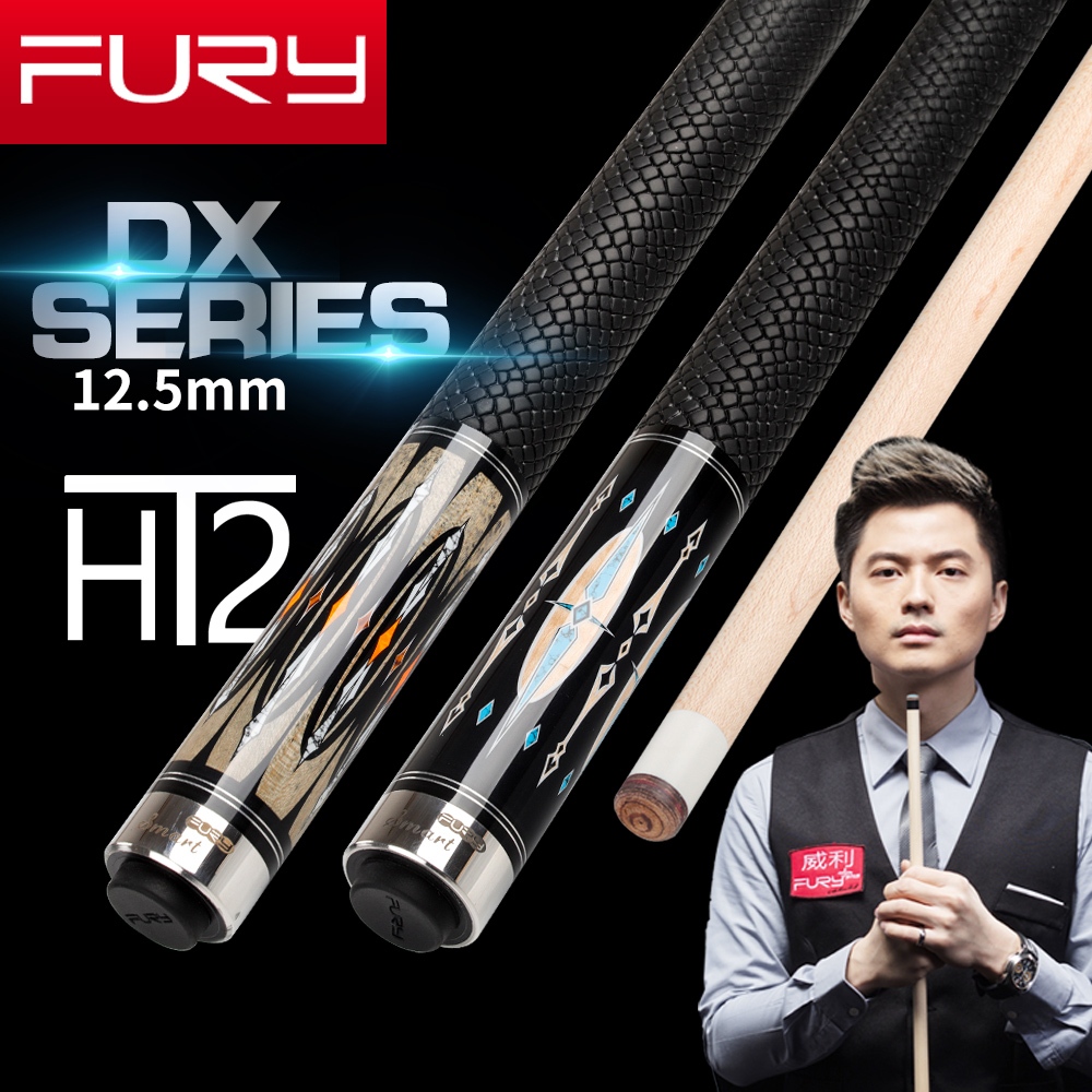 Fury DX-1/4 บิลเลียดสระว่ายน้ํา Cue HT2 Maple Shaft หนัง 12.5 มม. Tiger ...