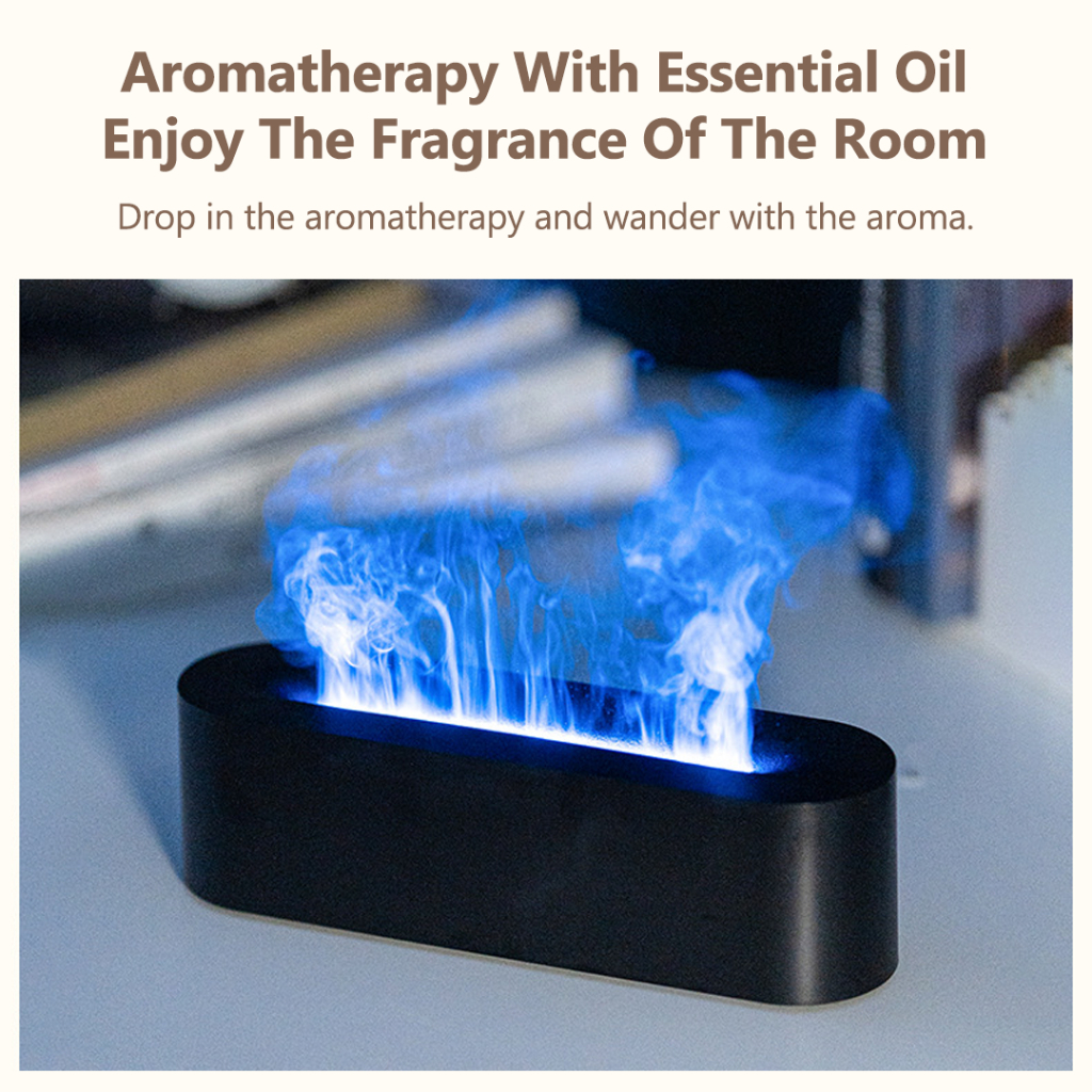 Flame Aromatherapy Humidifier 150mL Type-C Power Supply, พร ้ อมไฟสีสัน ...
