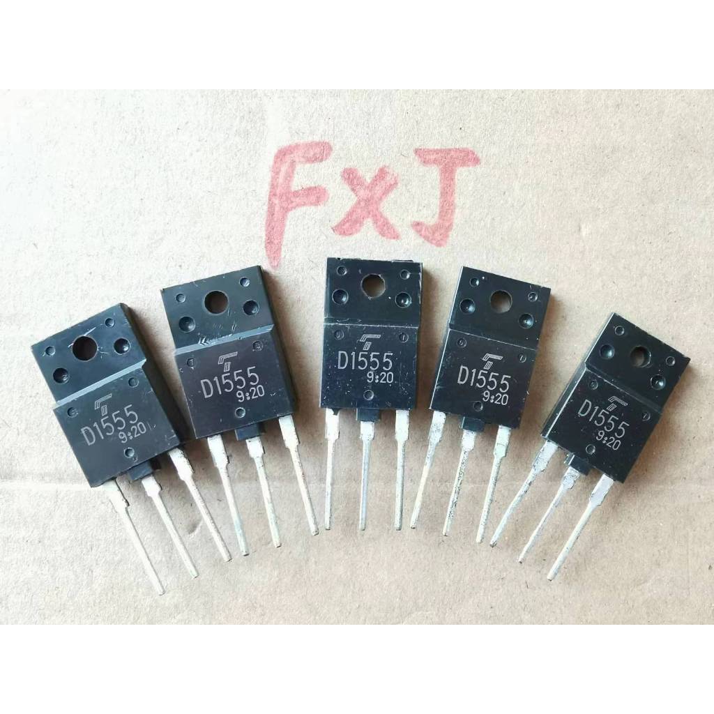 ((10 ชิ้น) ทรานซิสเตอร์ เอาท์พุท สายไฟฟ้า 2SD1555 D1555 TO-3PF 5A/1500V ...
