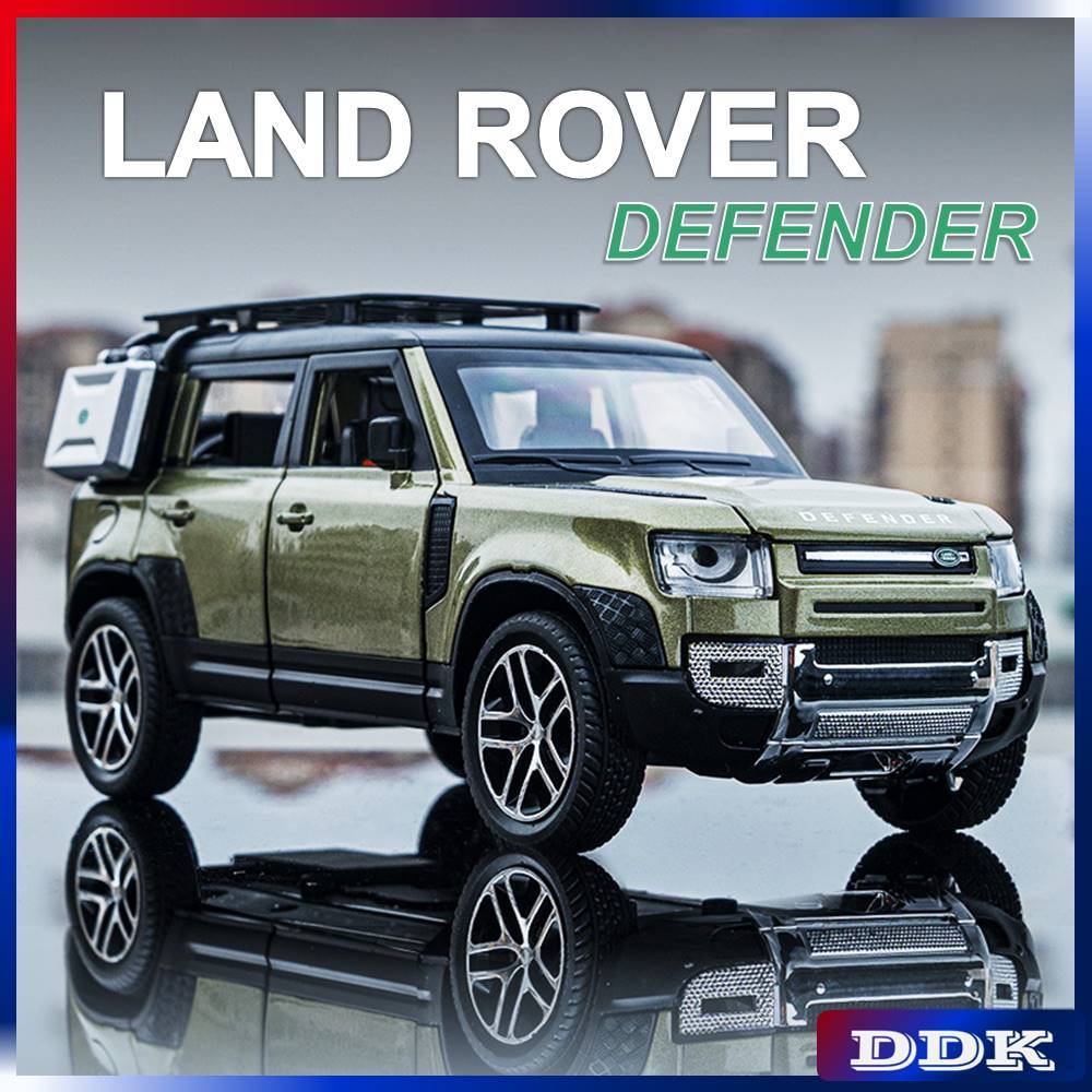Ddk โมเดลรถยนต์ 1:24 Land Rover Defender Diecast โลหะผสม มีเสียง และไฟ ...
