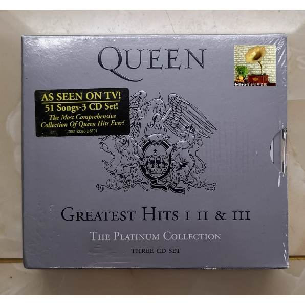 แผ่น Cd Queen Greatest Hits I, II & III Brand New Unopened Hardcover 3 ...