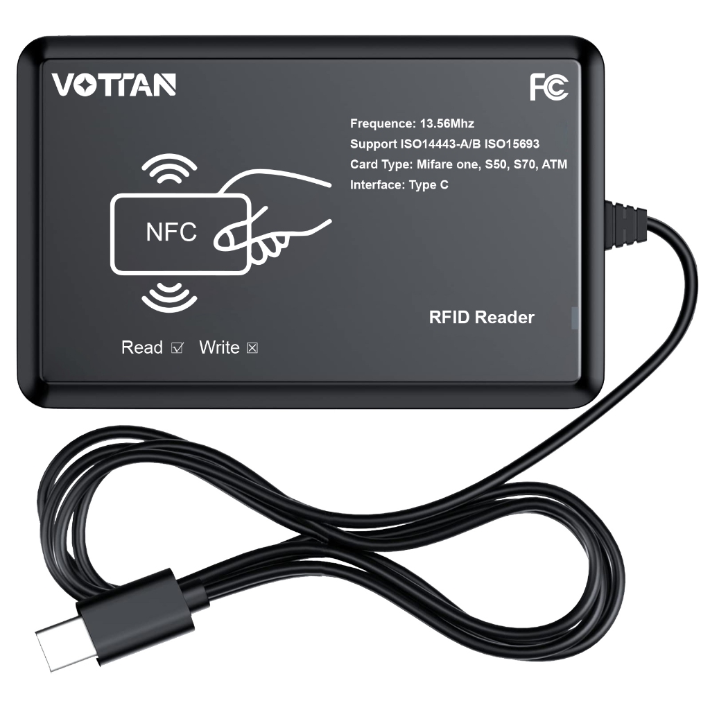 เครื่องอ่านการ์ด RFID 13.56Mhz รองรับโปรโตคอล ISO 14443-A/B การ์ด IC ...