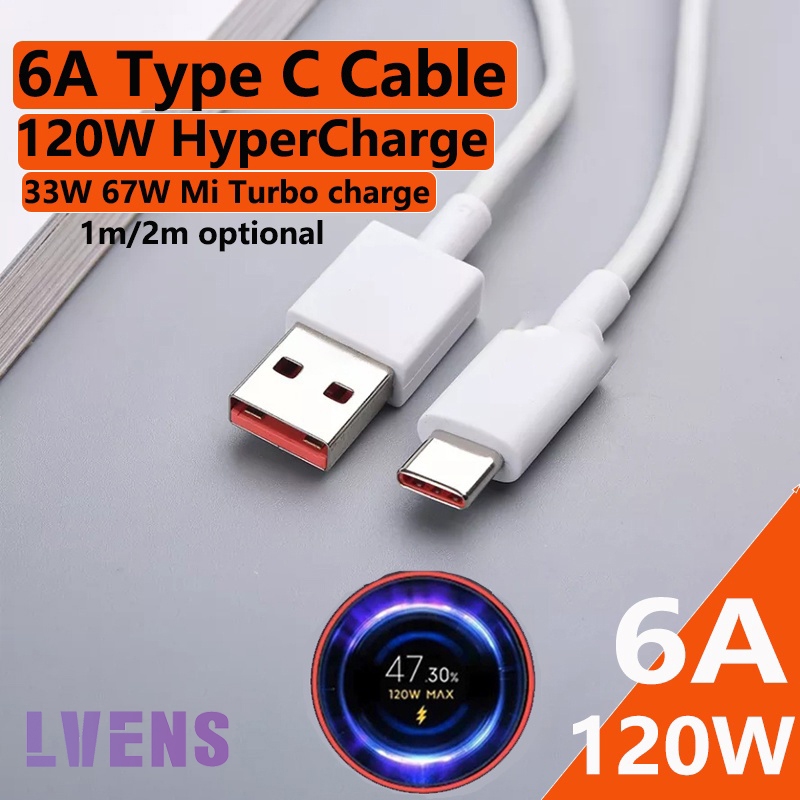 สายชาร์จโทรศัพท์มือถือ USB Type C 6A 67W 120W สําหรับ Mi 11 12 Poco X4 ...
