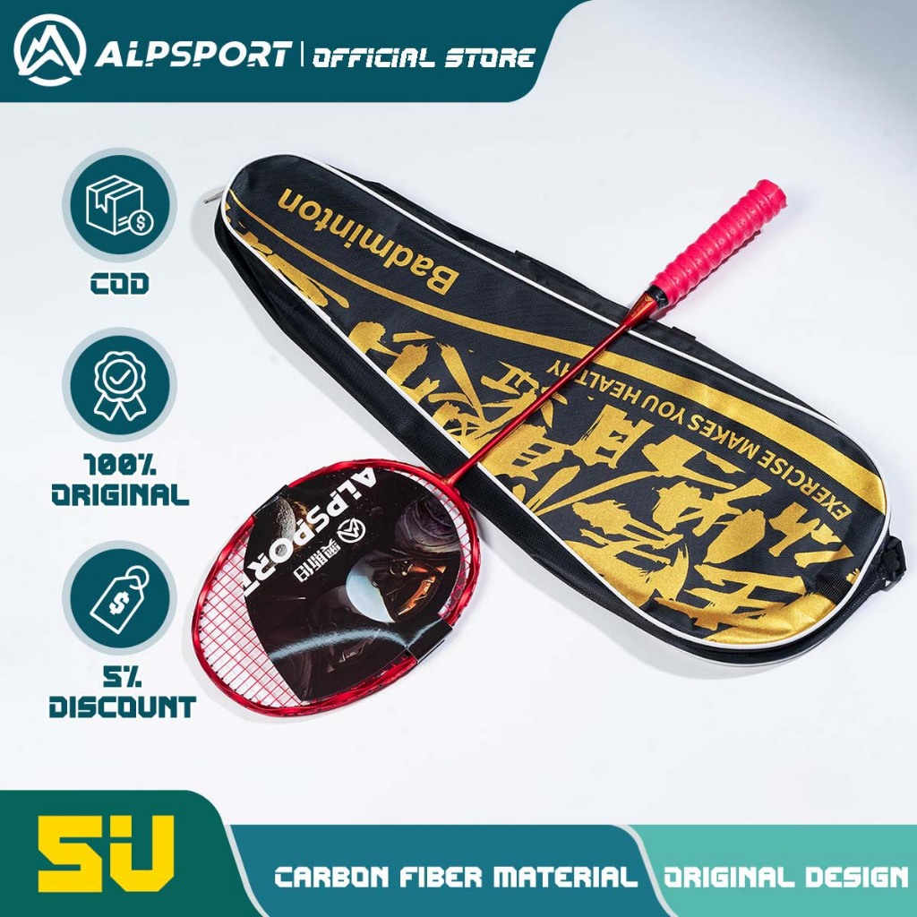 ALP V5 PRO 5U 72g Ultralight G5 100% คาร์บอนไฟเบอร์ไม้แบดมินตันพร้อม ...