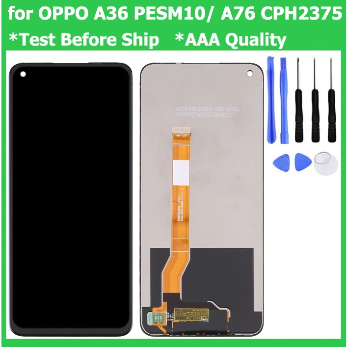 อะไหล่หน้าจอสัมผัสดิจิทัล LCD แบบเปลี่ยน สําหรับ Oppo A36 PESM10 A76 ...