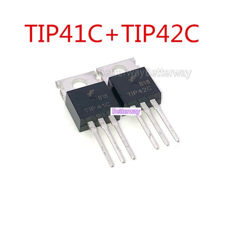 ทรานซิสเตอร์ TIP41C TIP42C TO-220 10 ชิ้น (TIP41C 10 ชิ้น และ TIP42C 10 ...
