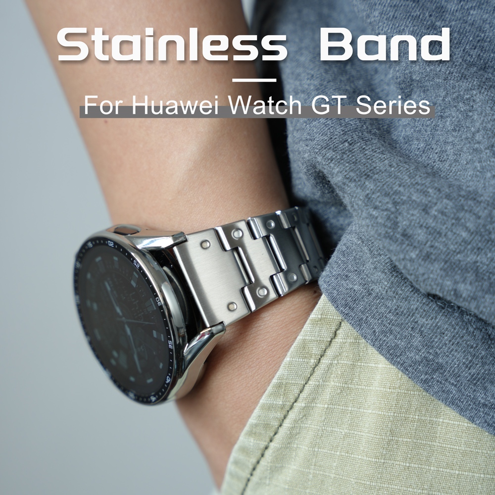 สายนาฬิกาข้อมือ สเตนเลส โลหะ กันกระแทก สําหรับ HUAWEI Watch GT4 46 มม. HUAWEI Watch 4 Pro ...