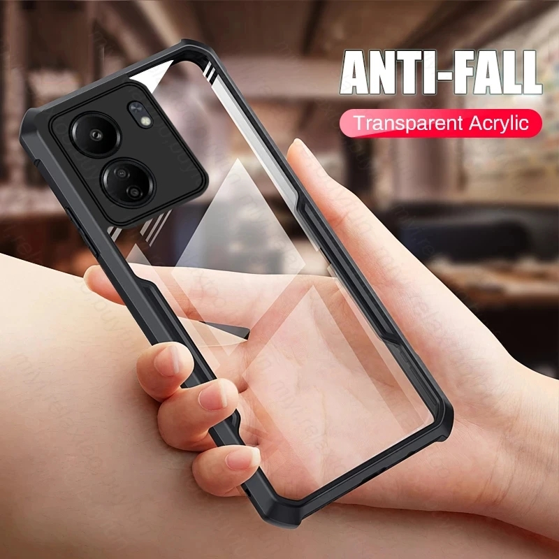 เคสโทรศัพท์มือถือ อะคริลิค TPU นิ่ม แบบใส กันกระแทก สําหรับ Xiaomi Redmi 13C 12A 13C 12C 11A 12 ...