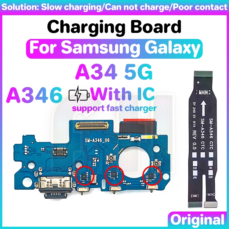 บอร์ดพอร์ตชาร์จ USB พร้อมสายแพ สําหรับ Samsung A34 5G A346 | Shopee Thailand