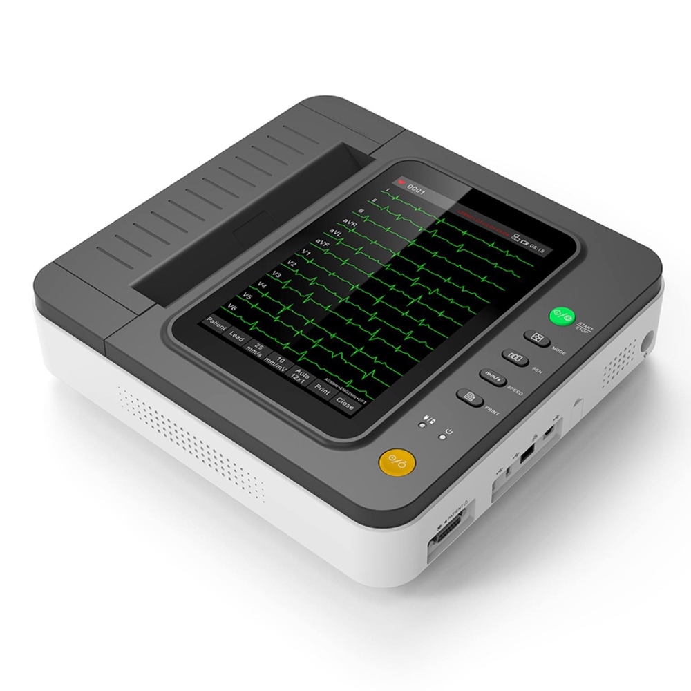 CONTEC E12 New Digital 12 Channel 12 lead Touch ECG Electrocardiograph, Interpretation with PC ...