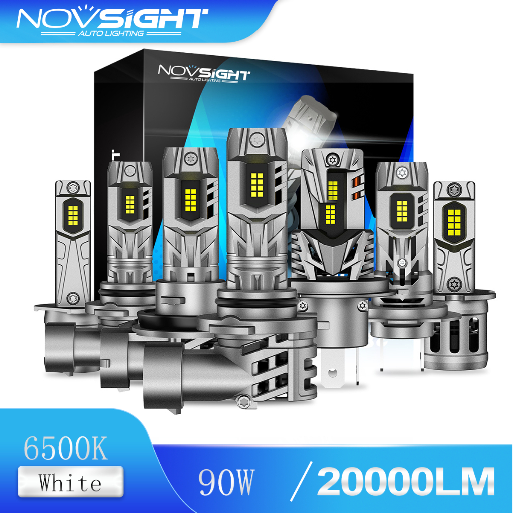 Novsight ไฟหน้ารถยนต์ LED 1:1 N63 H7 H11 9005 HB3 9006 HB4 H4 H1 H3 90W 6500K 20000LM ขนาดเล็ก ...