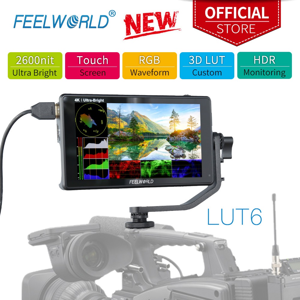 Feelworld LUT6 หน้าจอสัมผัส 6 นิ้ว 4K HDMI LUT 3D สําหรับกล้อง | Shopee ...