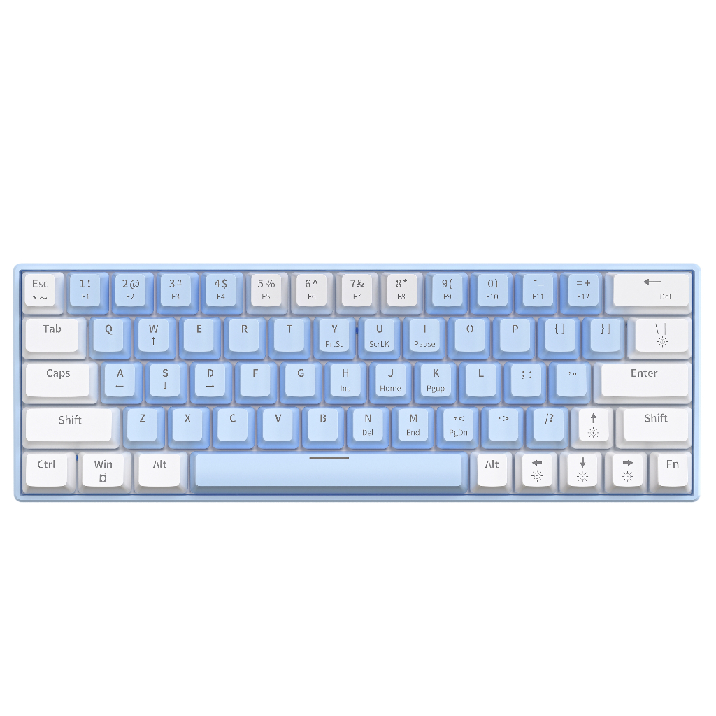 ZIFRIEND T62 คีย์บอร์ดแบบกลไก 63-Key Hotswap Rainbow Backlit Wire ...