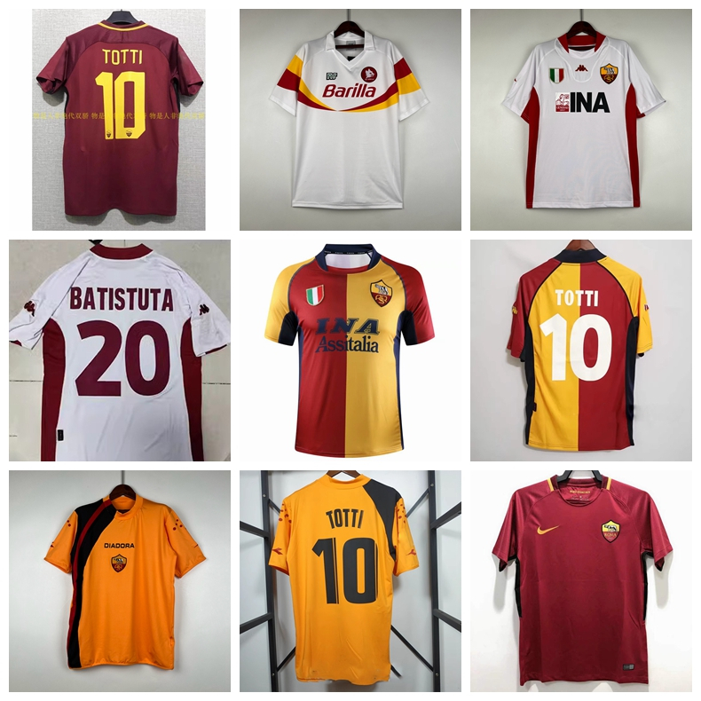 1990-91 01-02 05-06 17-18 ซีซั่น AS Roma Retro Home Away Jersey ...