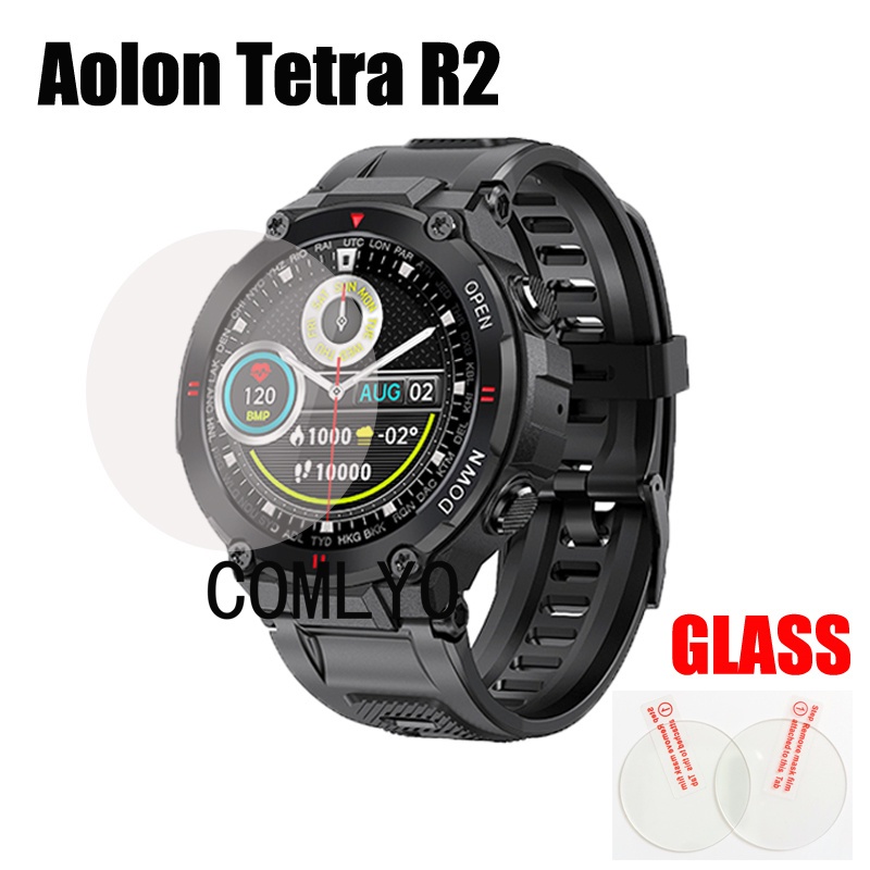 For Aolon Tetra R2 ฟิล์มกระจกนิรภัยกันรอยหน้าจอสมาร์ทวอทช์ 9H 2.5D ...