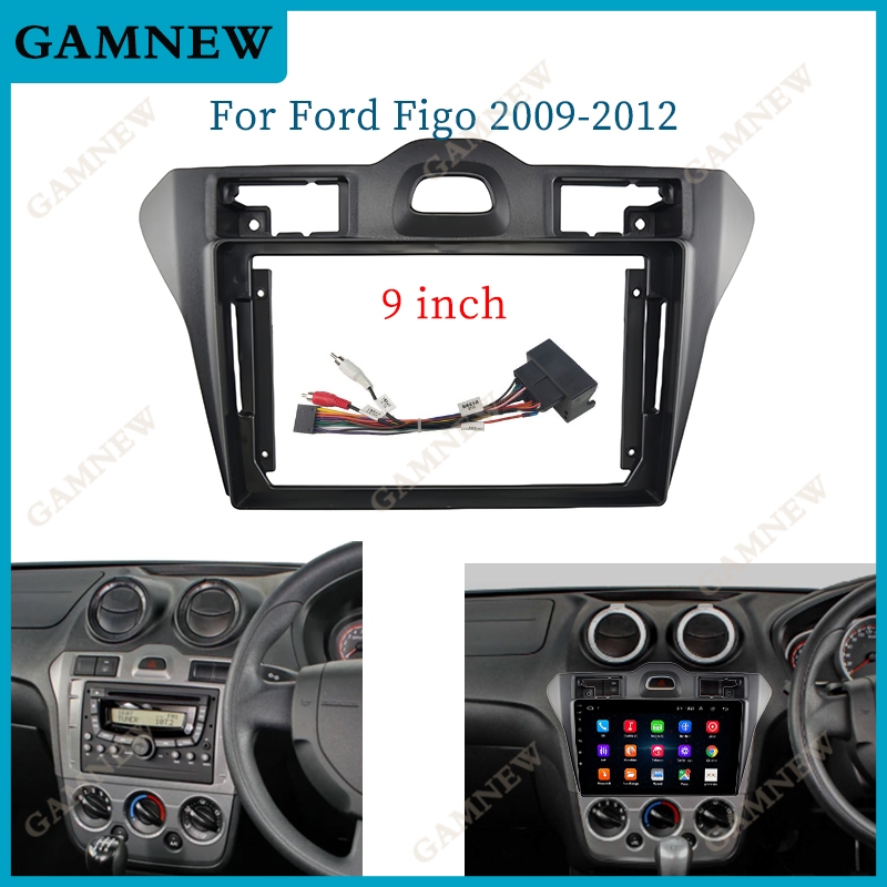 แผงวิทยุรถยนต์ 9 นิ้ว สําหรับ Ford Figo 2009-2015 Dash Kit Install ...