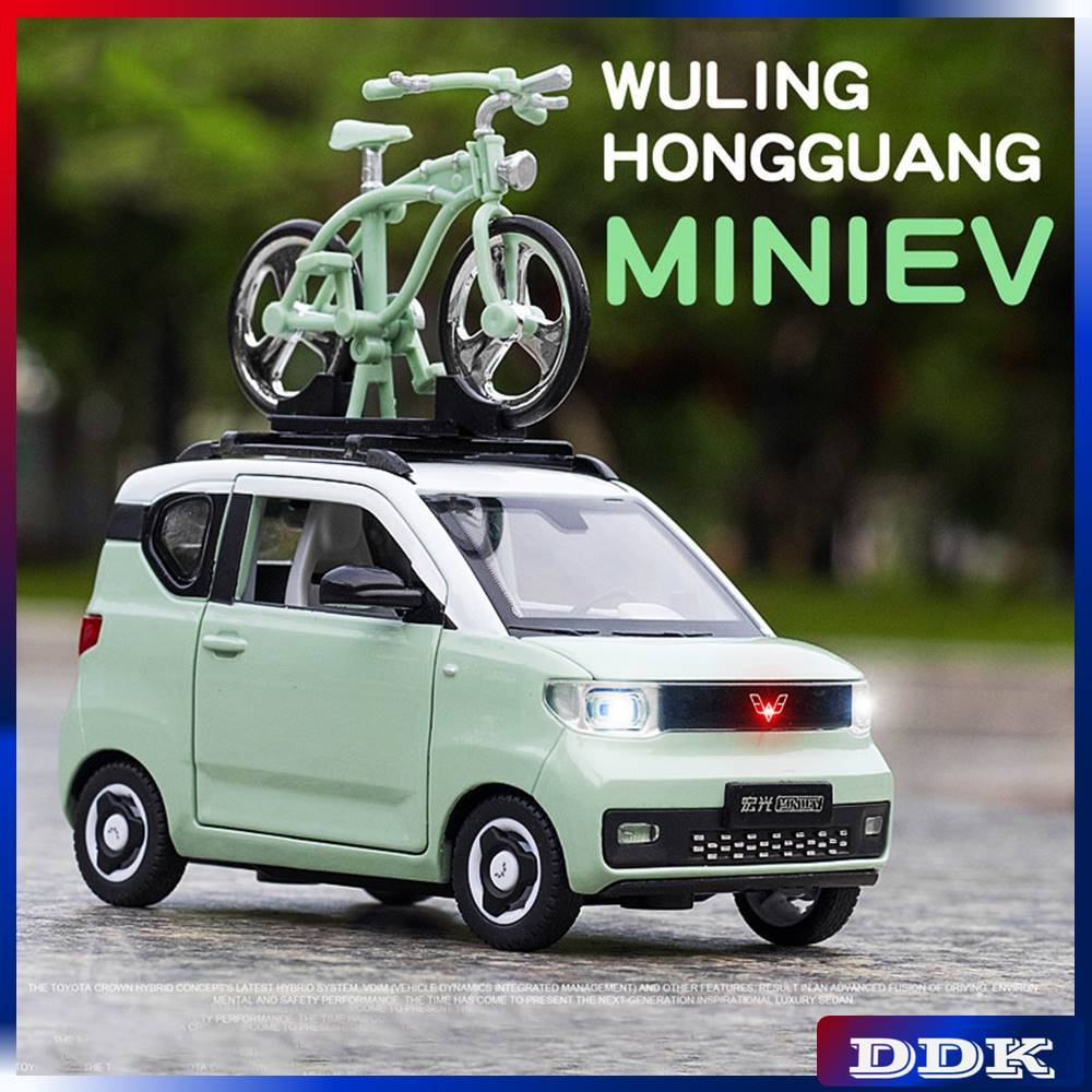 Ddk โมเดลรถยนต์ 1:24 Wuling Hongguang miniev Diecast โลหะ ของเล่นสําหรับเด็ก | Shopee Thailand