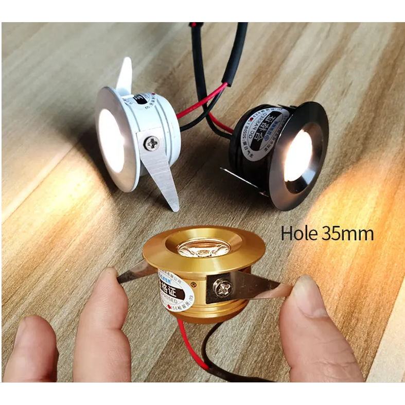 35 มม.รูdownlight Mini Spotlight 1w หลอดไฟ LED เพดานตกแต่งห้องฝังตัว Eyeball pin light | Shopee ...