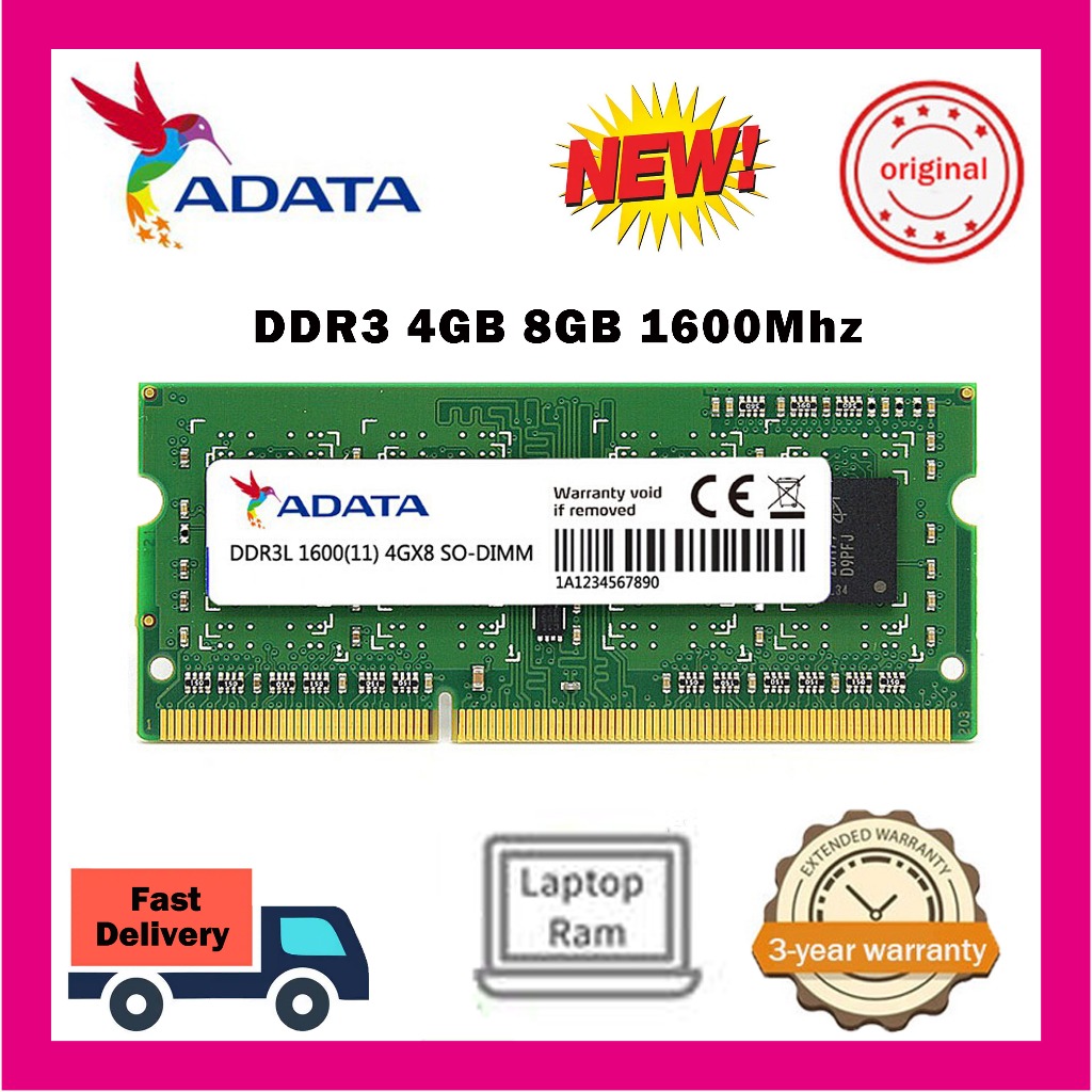 Adata หน่วยความจําแล็ปท็อป โน้ตบุ๊ก DDR4 RAM 8GB 4GB 3200MHz SO-DIMM 2666MHz 2400MHz 2133MHz PC4 ...