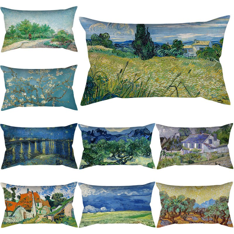 ปลอกหมอน ลาย Vincent van Gogh Art ขนาด 50x30 ซม. 74x48 ซม. สําหรับตก ...