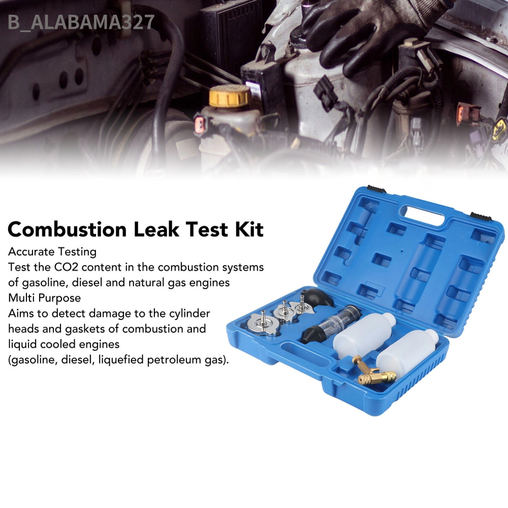 ALABAMAR 8PCS Combustion Leak Tester Kit CO2 Detector for Cars Trucks ...