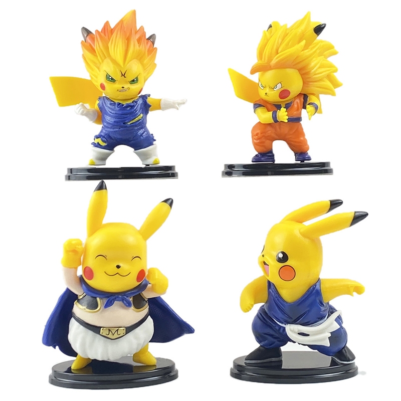 โมเดลฟิกเกอร์ PVC อนิเมะ Pokemon Pikachu Dragon Ball Z Son Goku Super ...